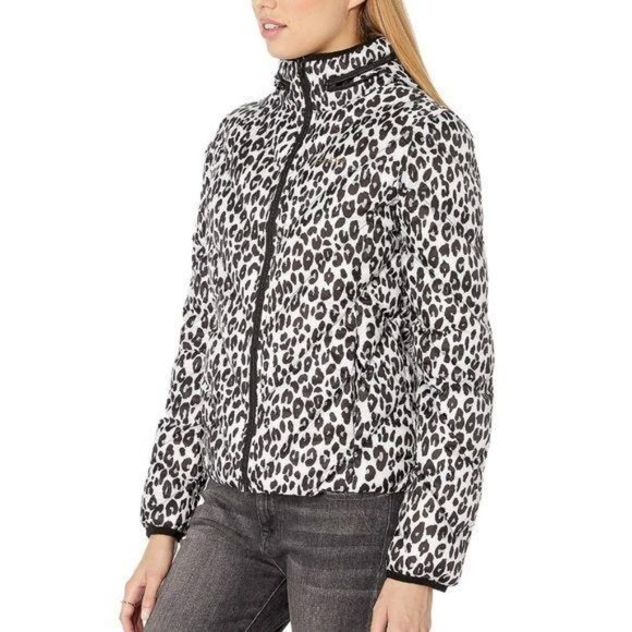 bebe | Jackets & Coats | Bebe Cheetah Print Packable Hood Puffer Jacket ...